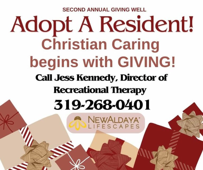 Giving Well: Adopt-a-Resident Program at NewAldaya Lifescapes ...